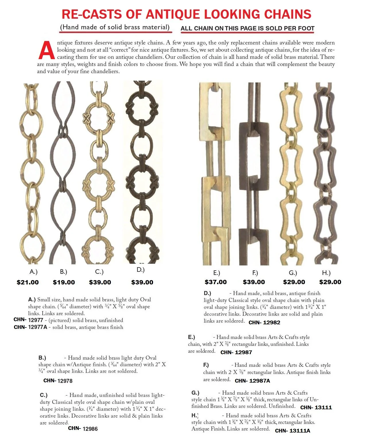 Chandelier Chains - The Lighting Guy Ontario