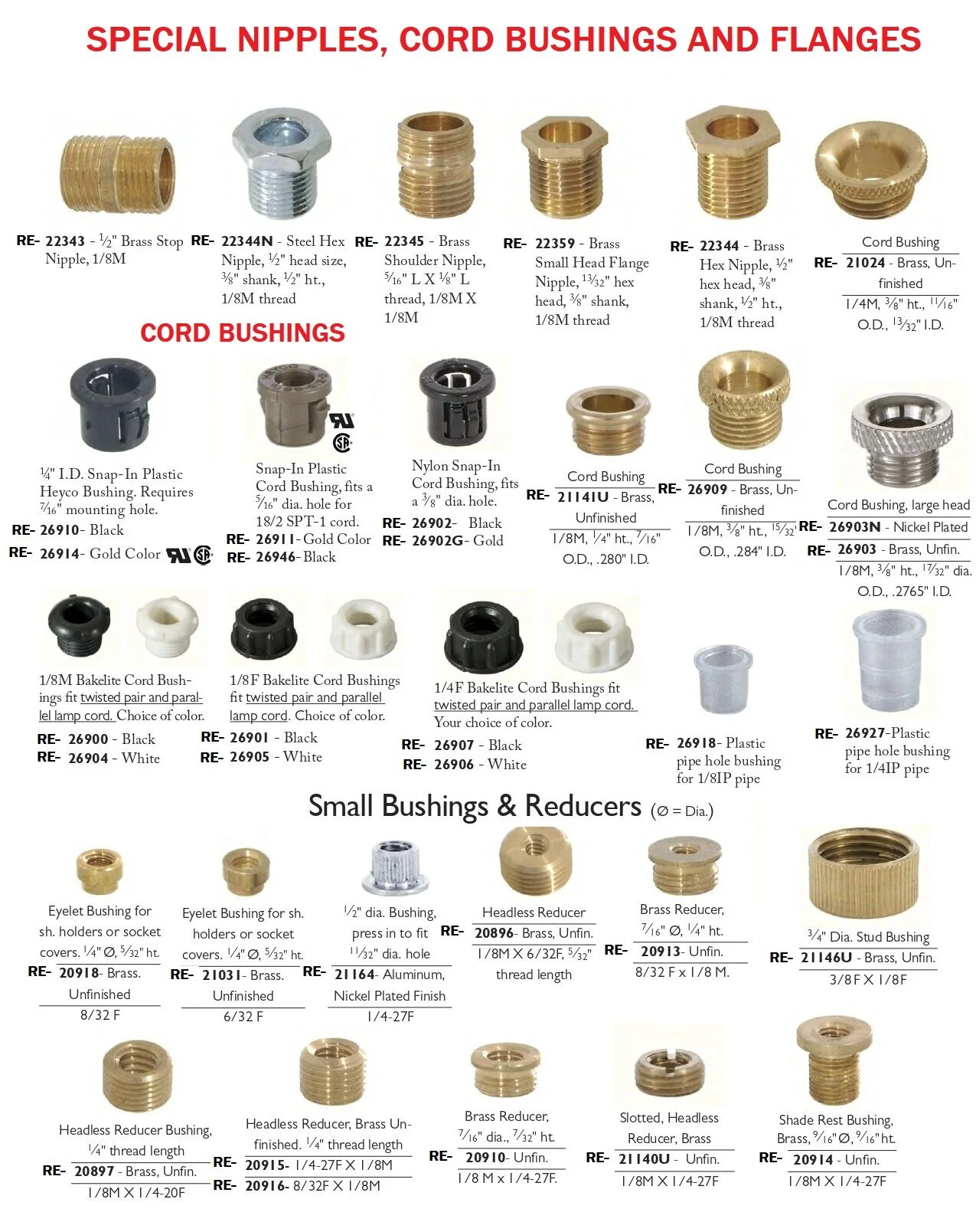 Lamp Couplings / Nozzles / Reducers