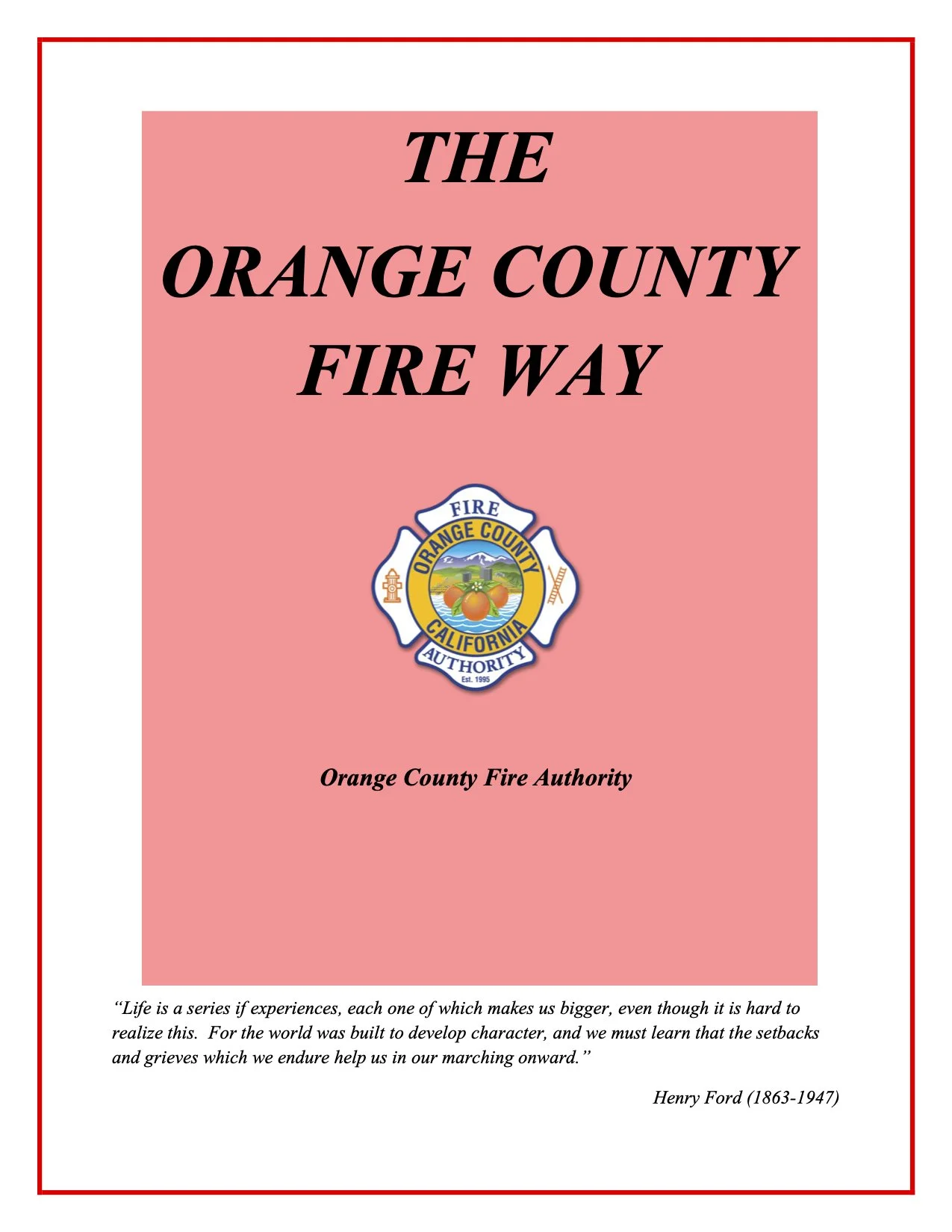 Doctrine — OCFA Training