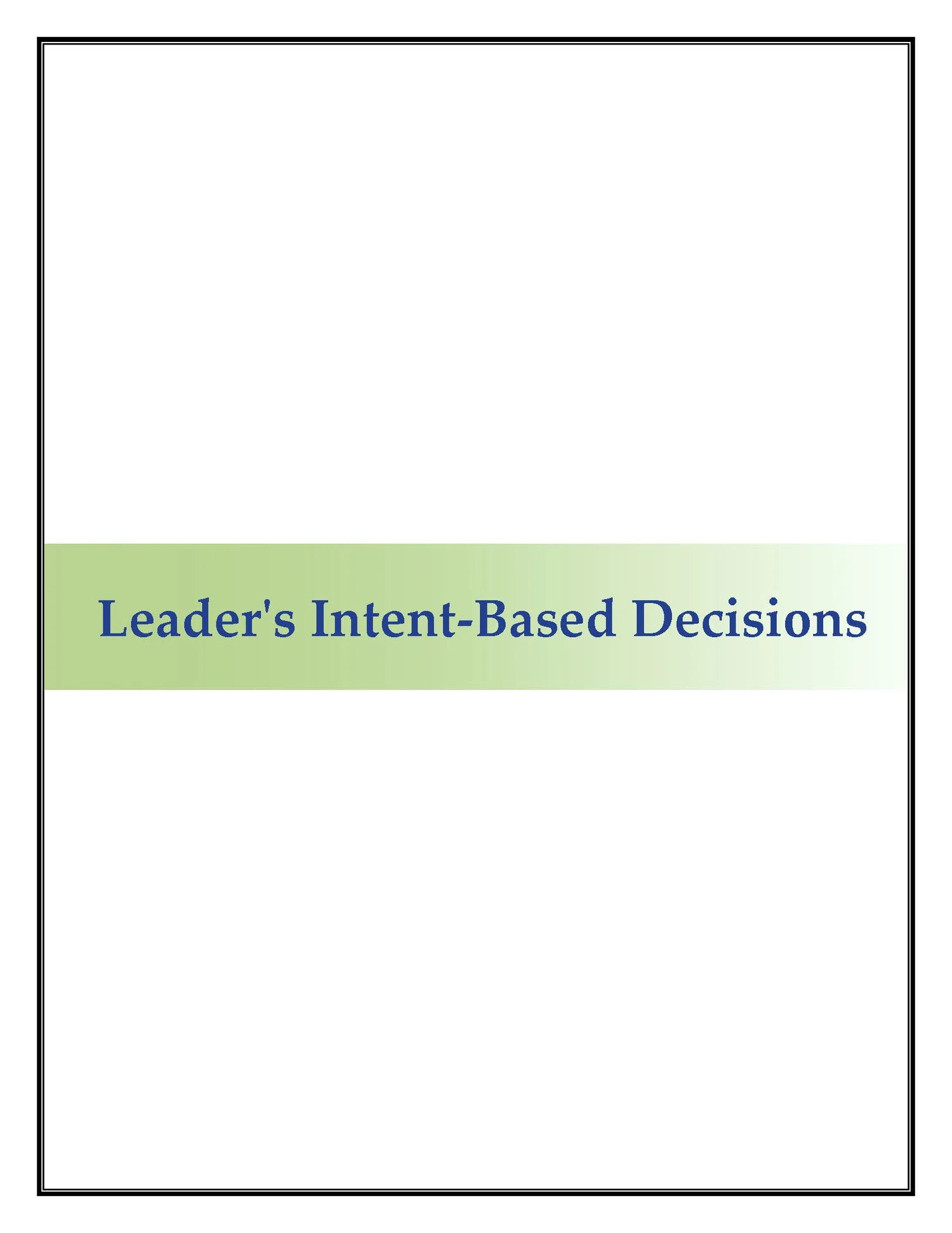 Doctrine — OCFA Training