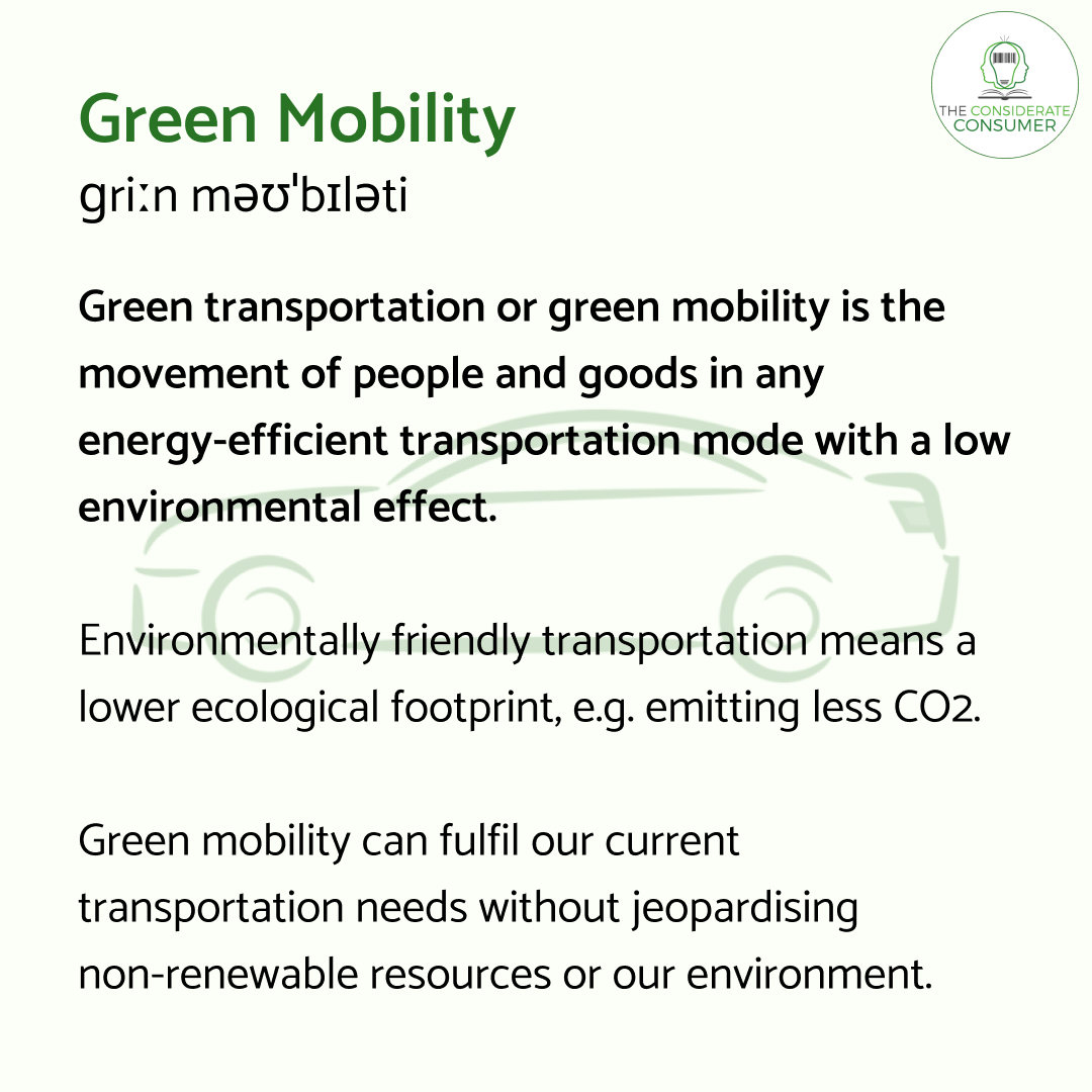 Green Mobility & Eco-Friendly Transport — The Considerate Consumer