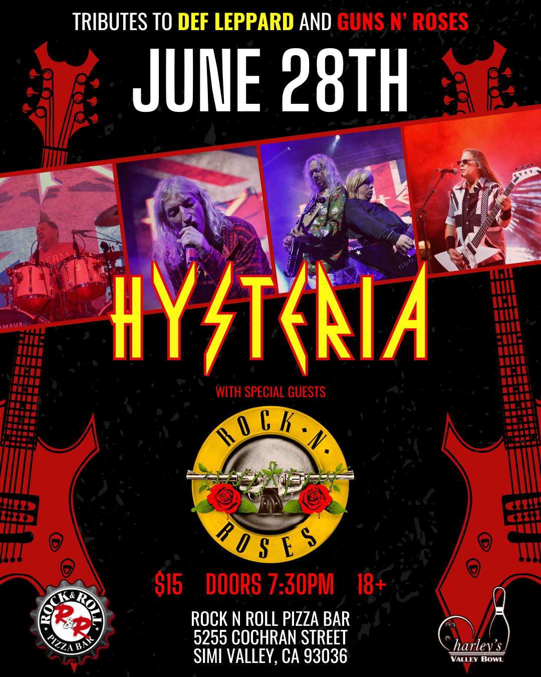 Hysteria and Rock N Roses, Tributes to Def Leppard and Guns N Roses ...