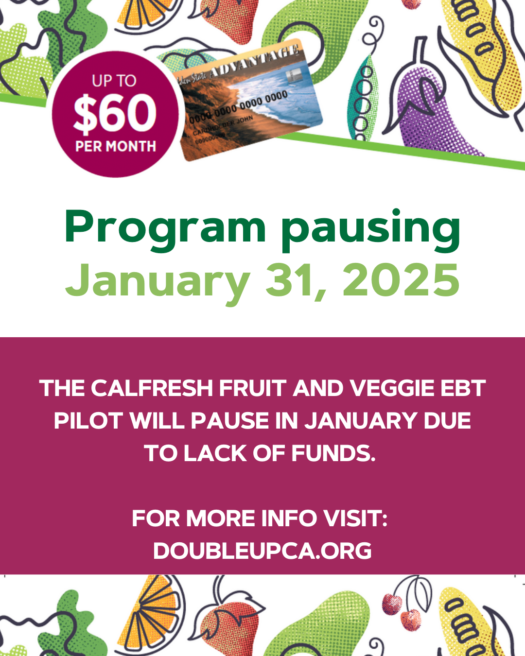 Calfresh EBT Fruit & Veg Pilot is Back! – Ending Jan 2025 — Double Up ...