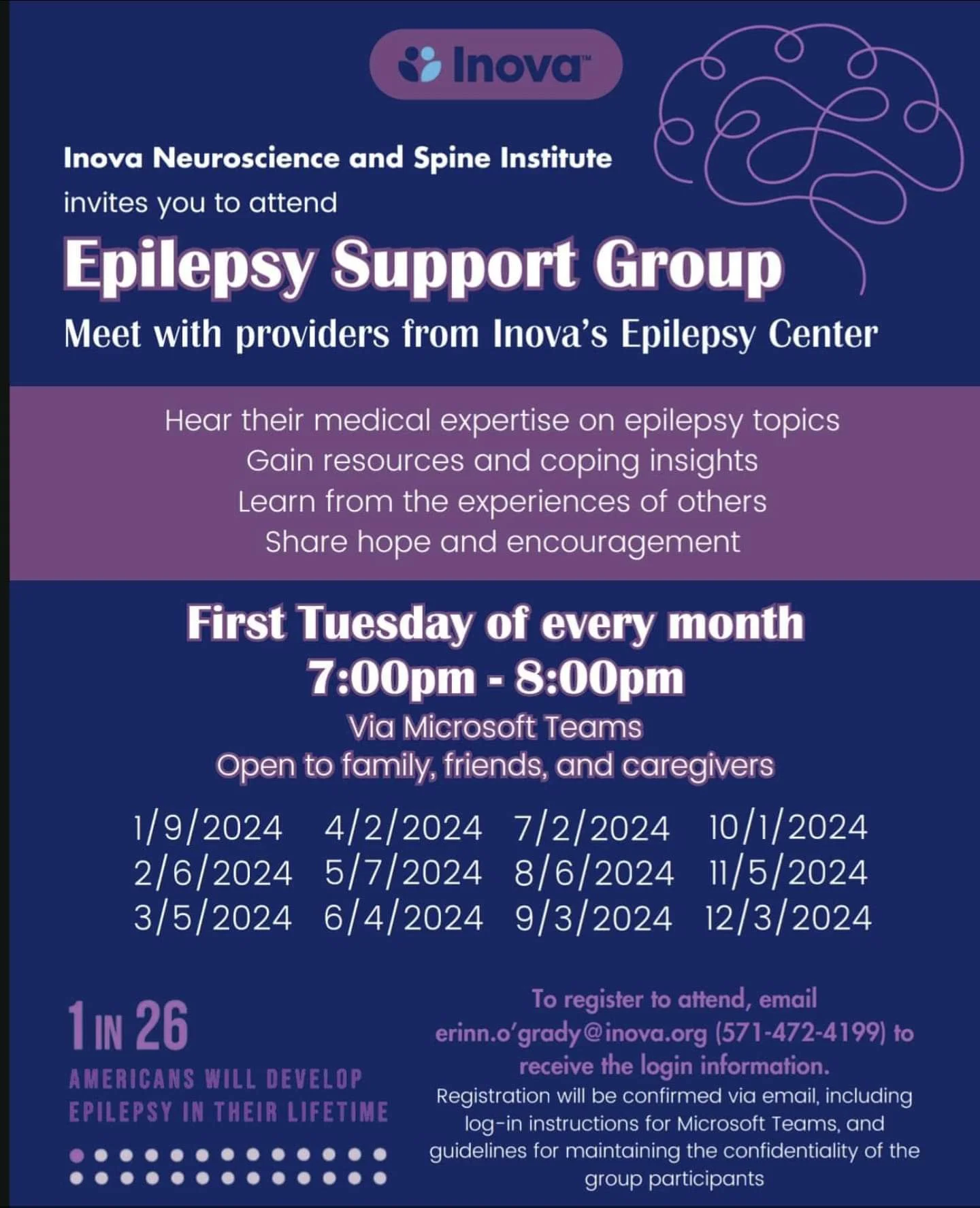 Calendar — THE EPILEPSY FOUNDATION OF VIRGINIA