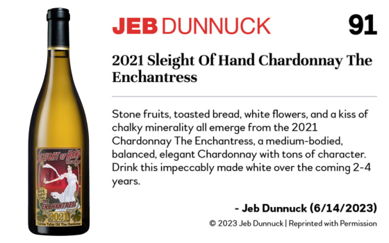 Jeb Dunnuck 2023 Reviews — Sleight of Hand Cellars