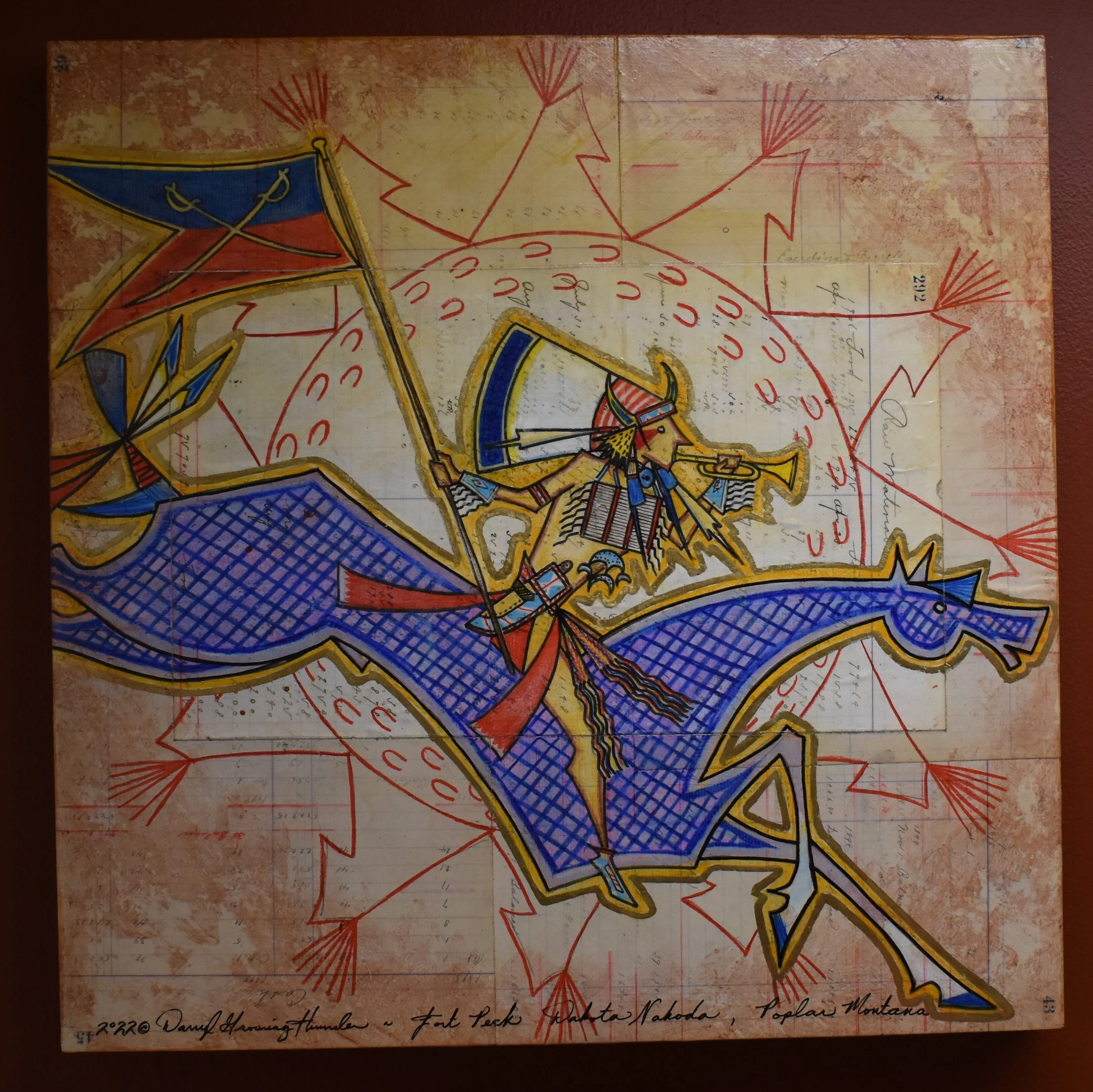 Ledger Art by Darryl GrowingThunder — The Yellowstone County Museum