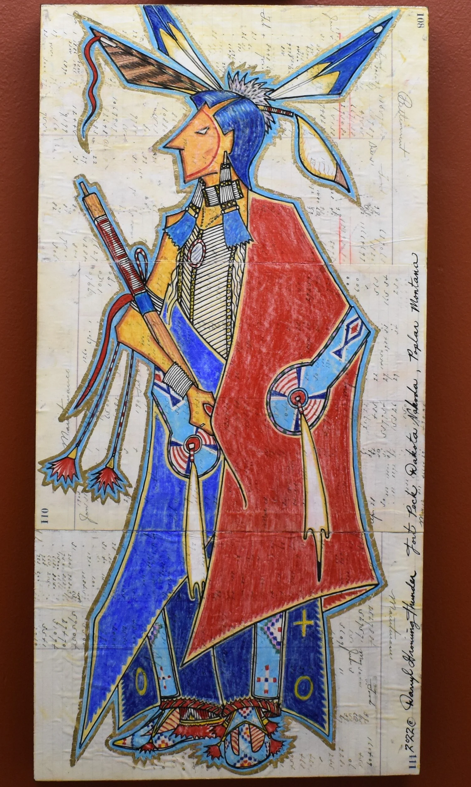 Ledger Art by Darryl GrowingThunder — The Yellowstone County Museum