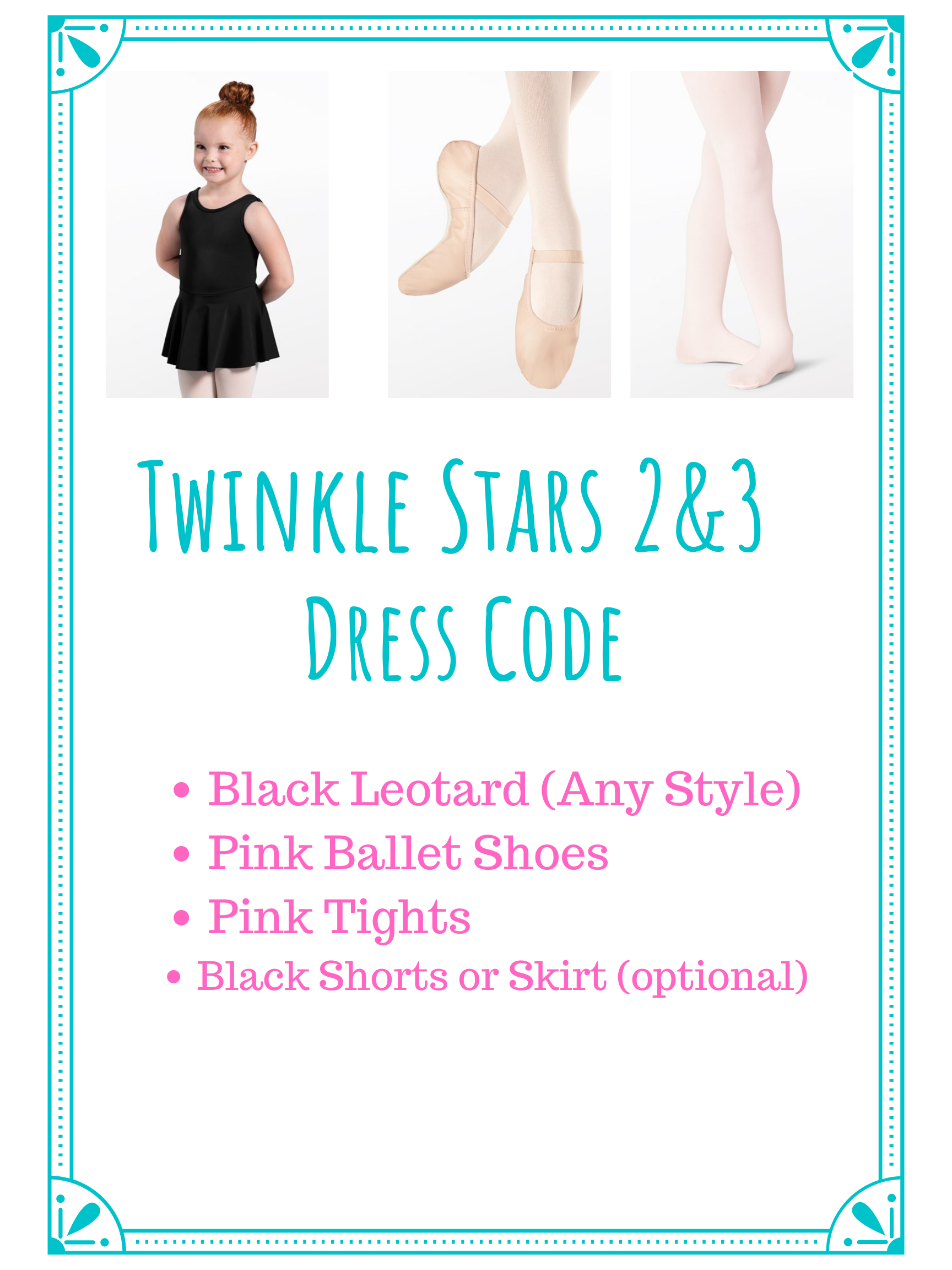 Dress Code — Brockport School of Dance & Performing Arts, LLC