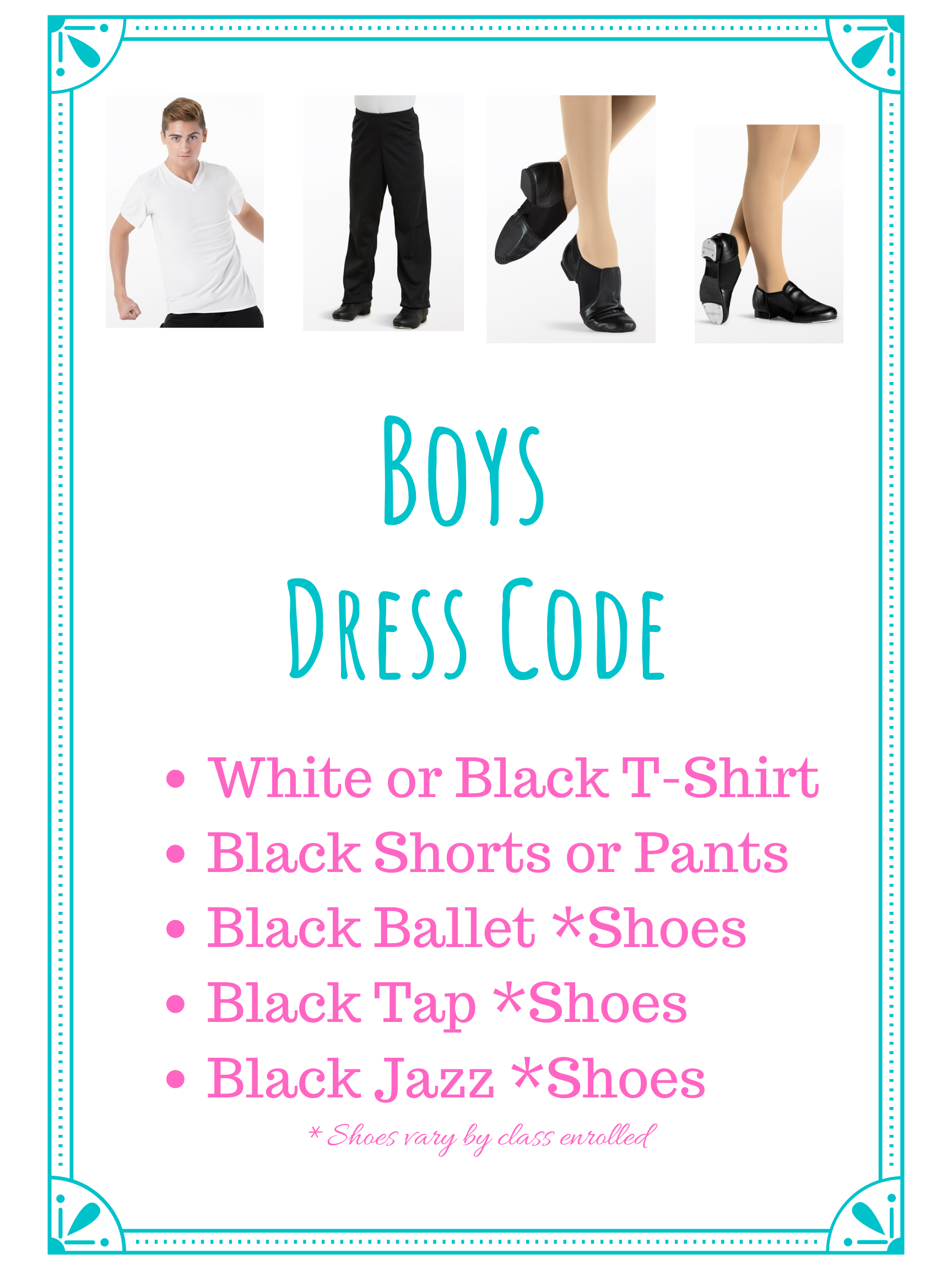 Dress Code — Brockport School of Dance & Performing Arts, LLC