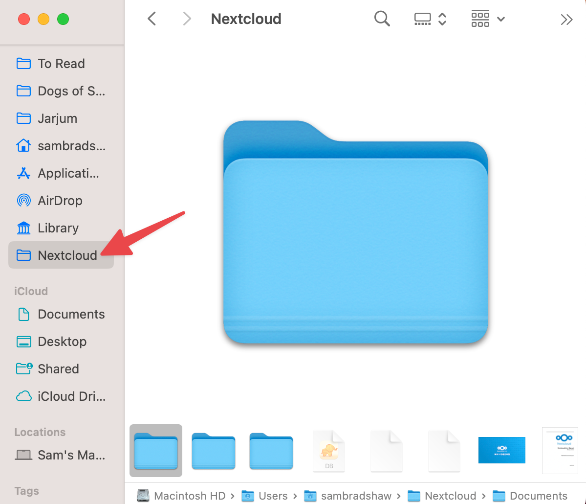 Connecting to NextCloud — Nimbus Financial