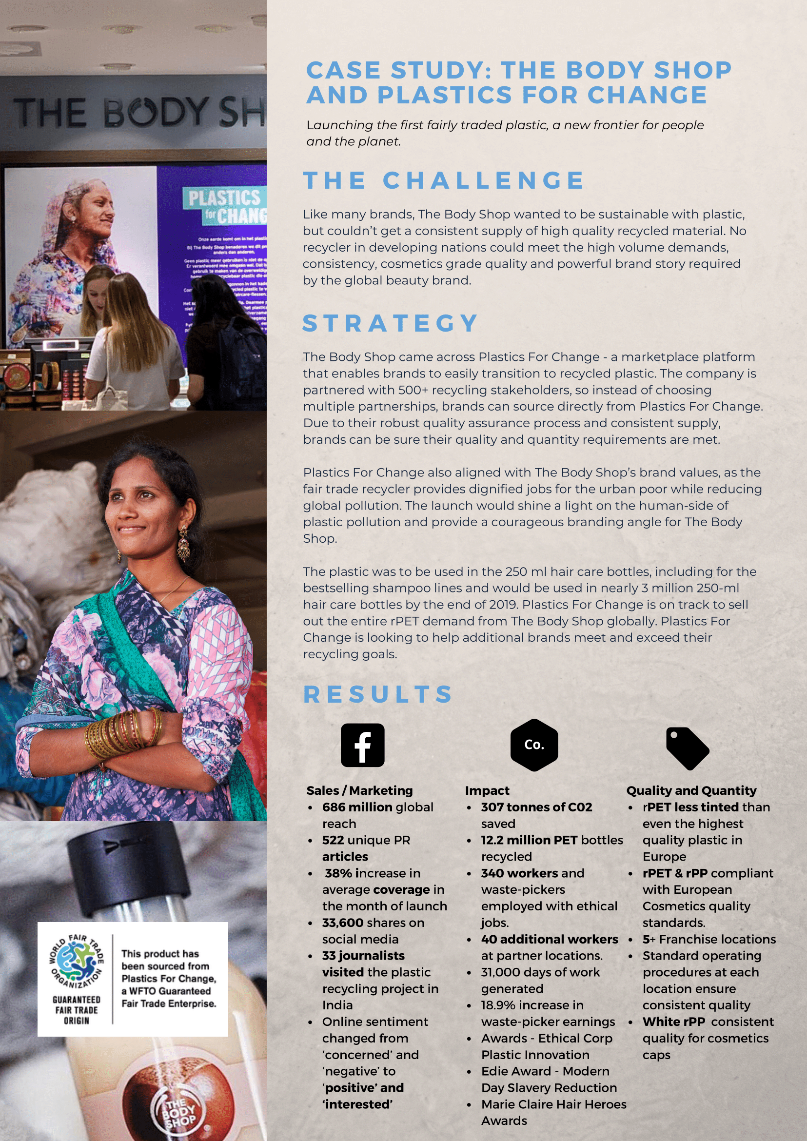 The Body Shop Case Study - Sustainable packaging | Plastics For Change