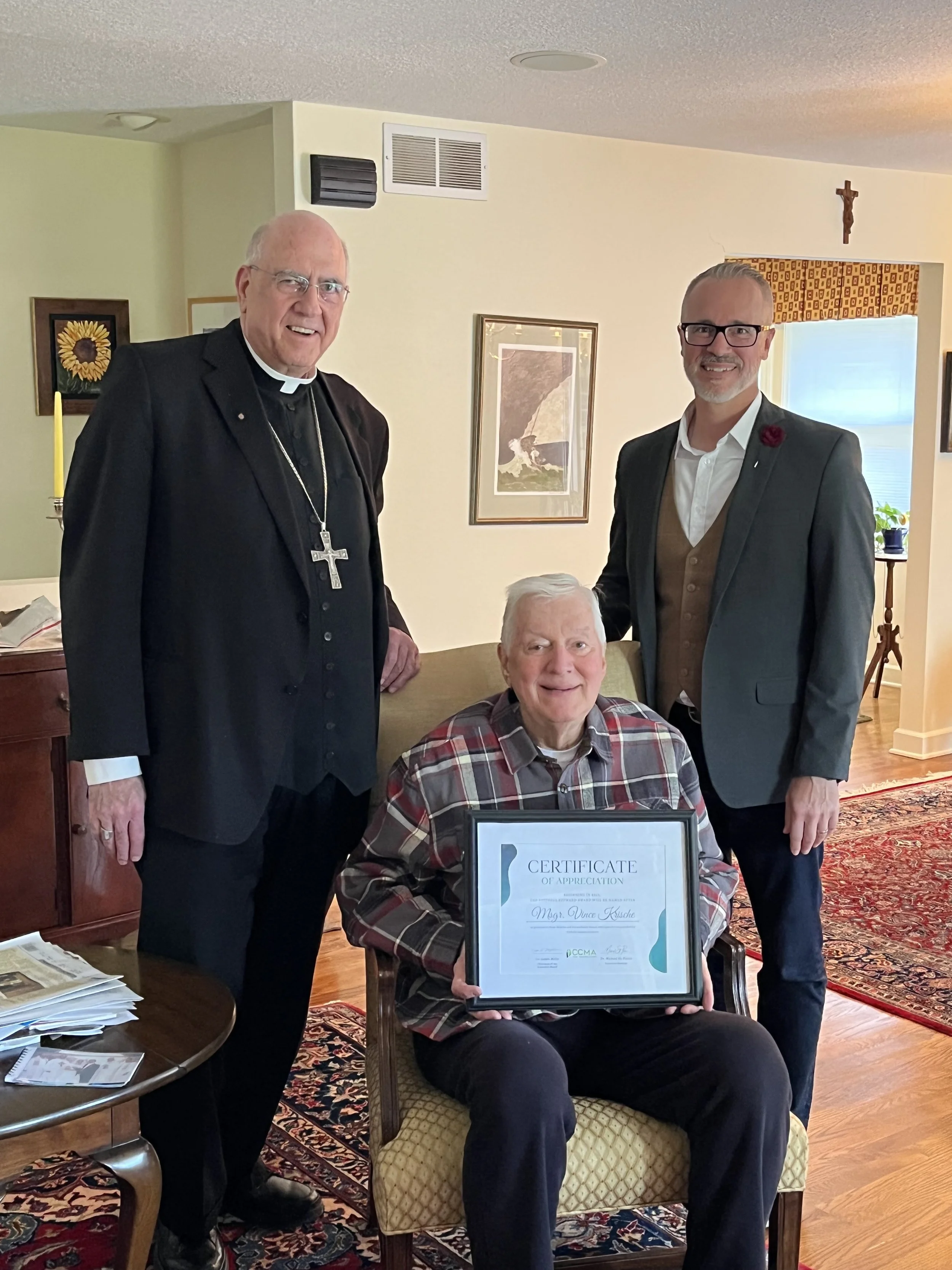 CCMA Honors Msgr. Vince Krische with the Faithful Steward Award — CCMA
