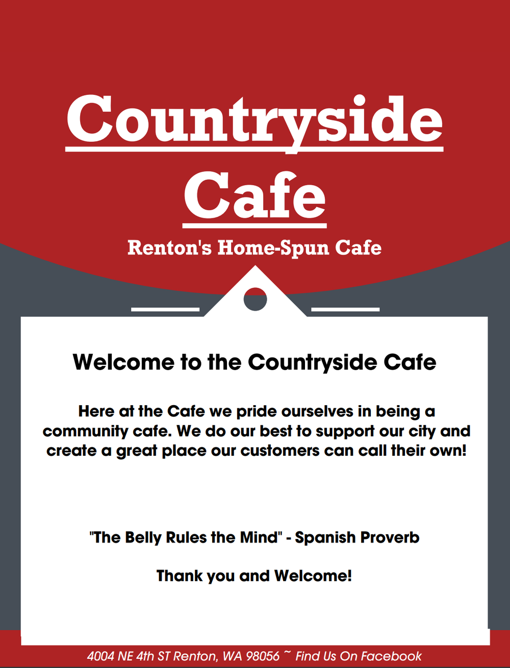 Renton Site — Countryside Cafe