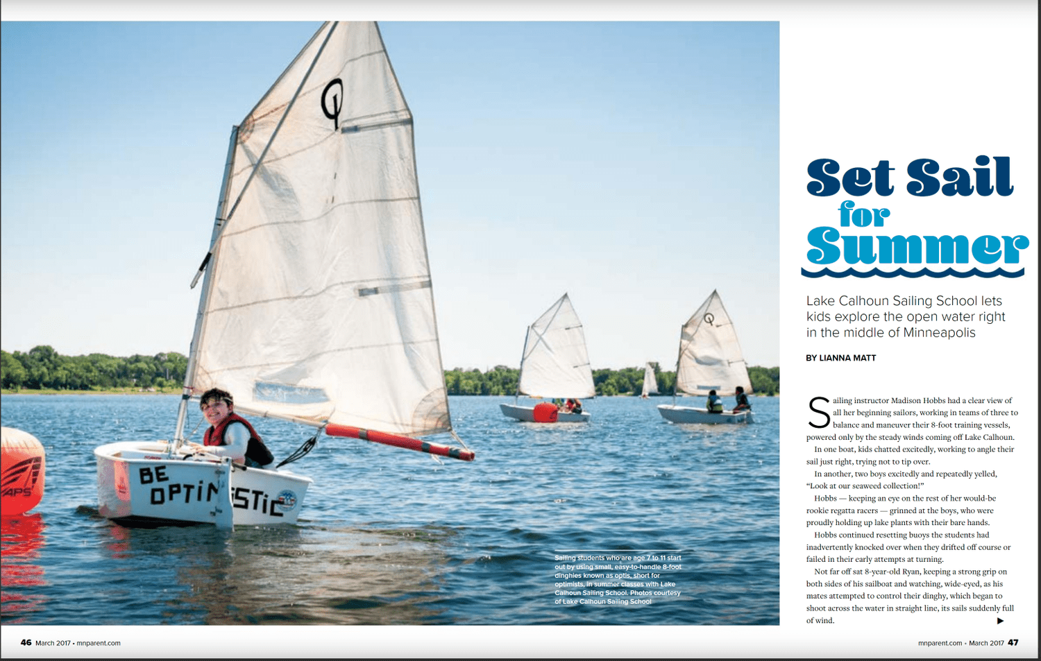 Media & Press | Minneapolis Sailing Center