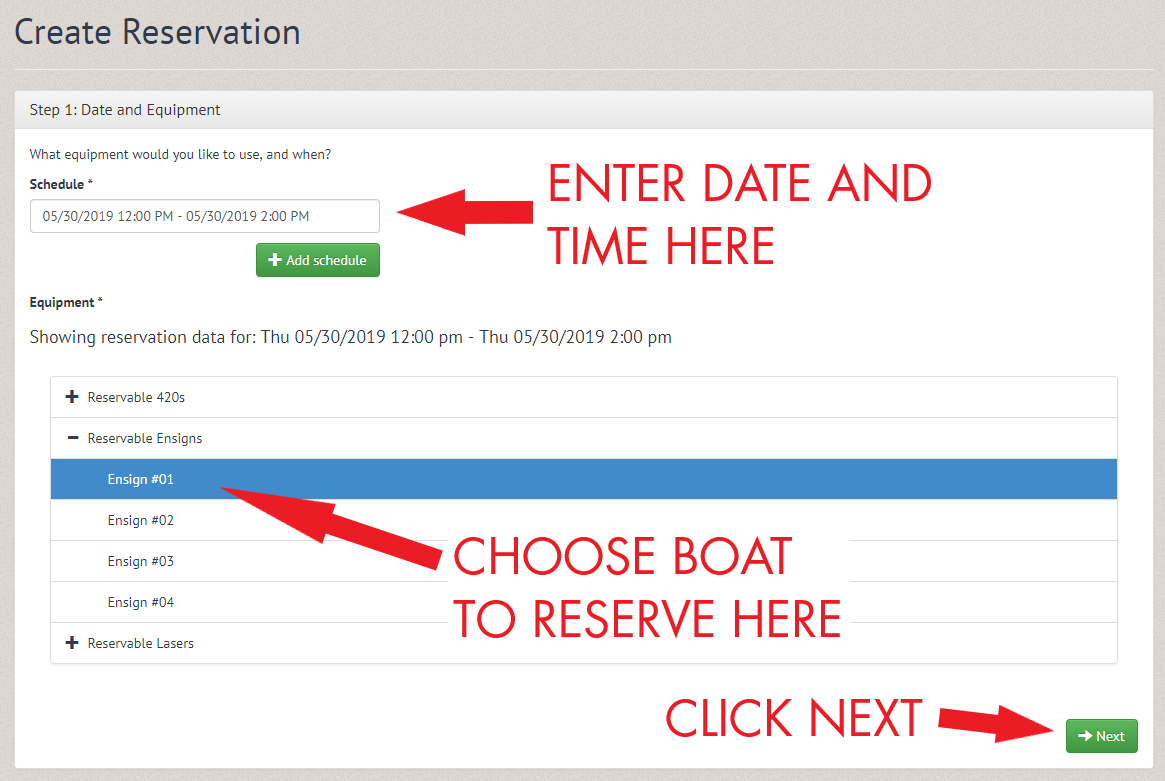 Reserving a Boat | Minneapolis Sailing Center