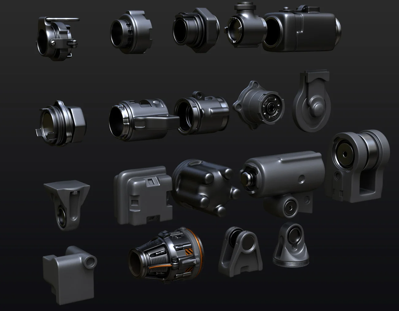 Tor Frick: Hardsurface Kitbash Set 01 — Pixel Fondue