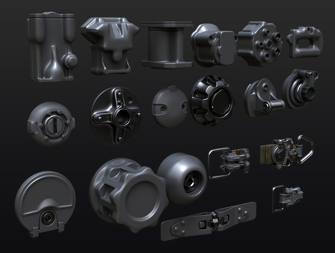 Tor Frick: Hardsurface Kitbash Set 01 — Pixel Fondue