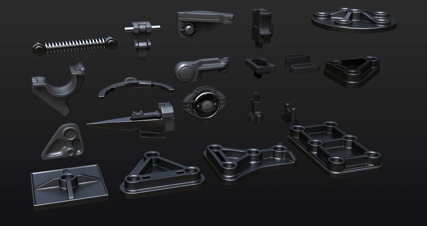 Tor Frick: Hardsurface Kitbash Set 01 — Pixel Fondue