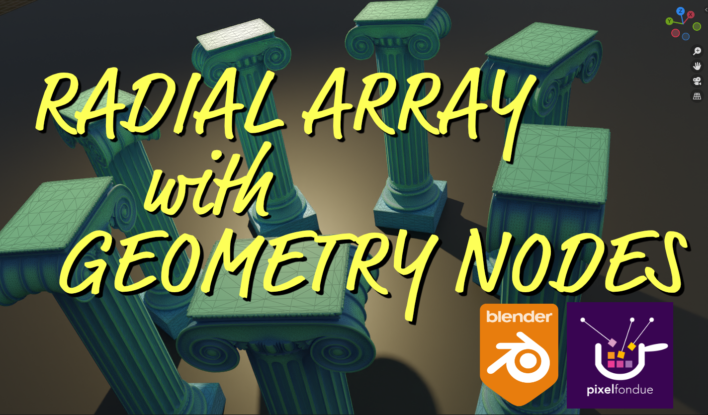 Blender | Radial Array with Geometry Nodes — Pixel Fondue