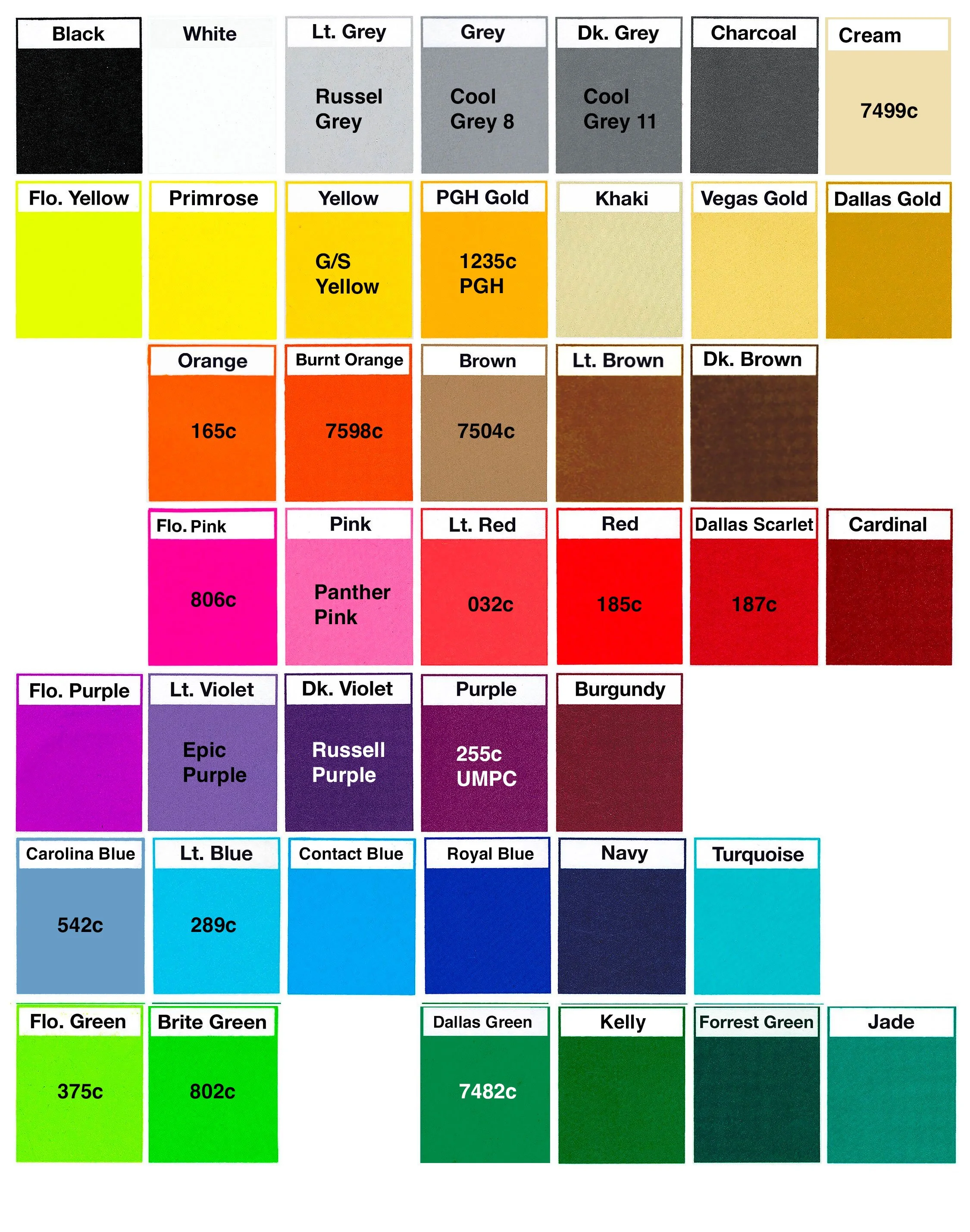 Union Ink Color Chart - Infoupdate.org