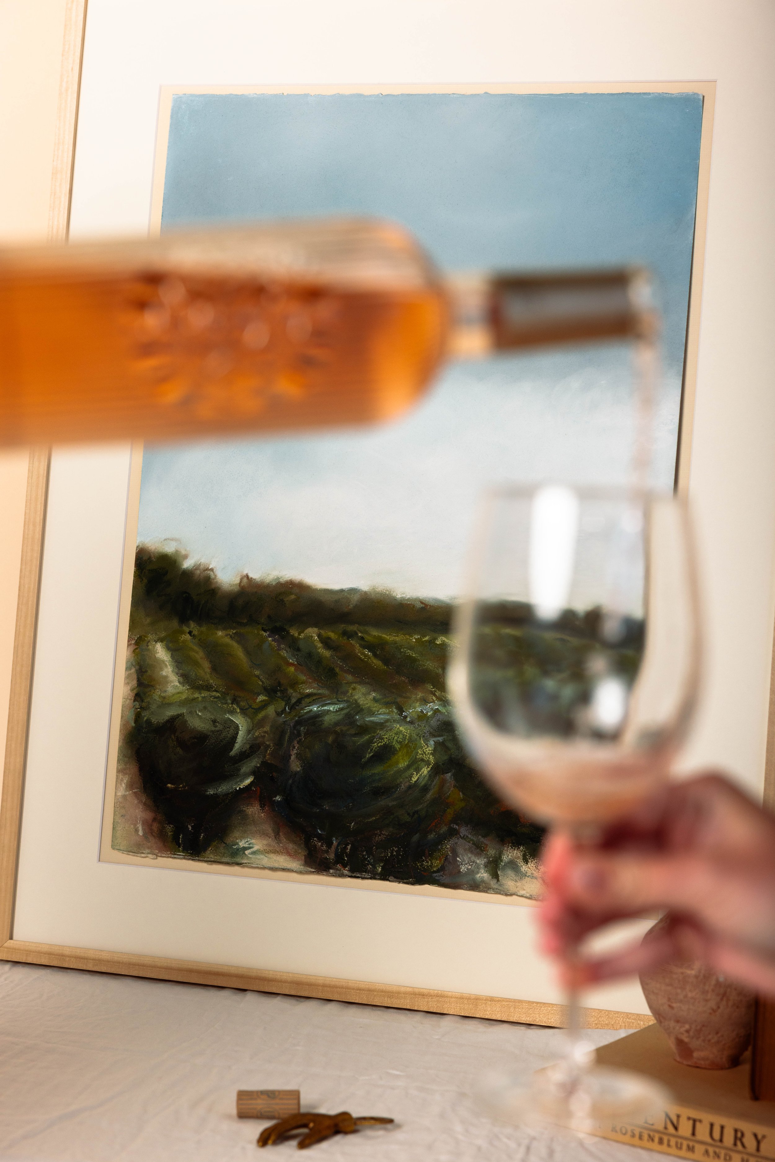 Storms over the Vineyards Pastel Painting Original Avery Ches — Avery Ches