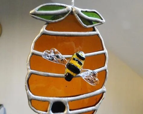 🐝 Bee & Beehive Collection - Bee, Beehive and Honeycomb Stained Glass