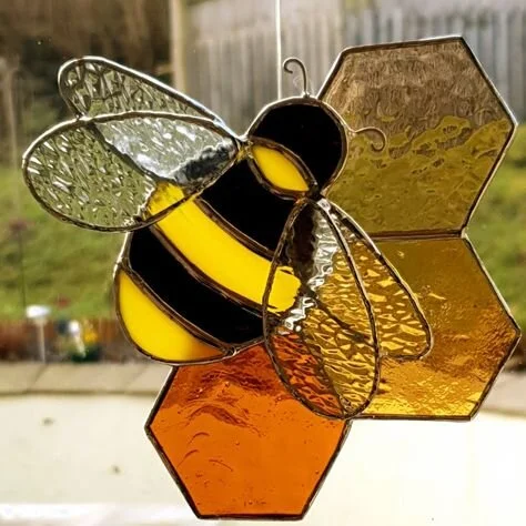 🐝 Bee & Beehive Collection - Bee, Beehive and Honeycomb Stained Glass