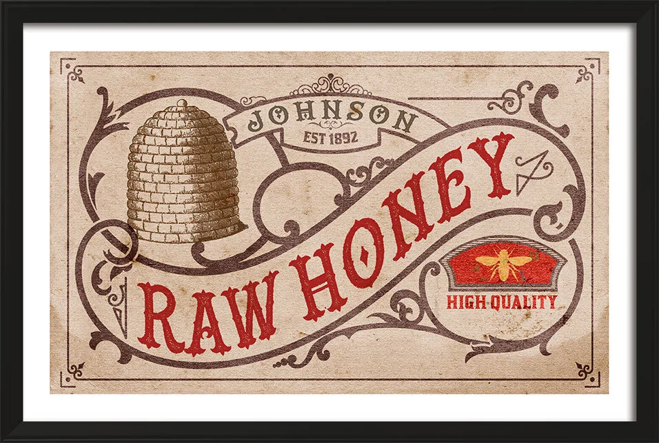 Beehive and Bee Honeybee Honey Queen Bee Home Decor Canvas Wall Art ...