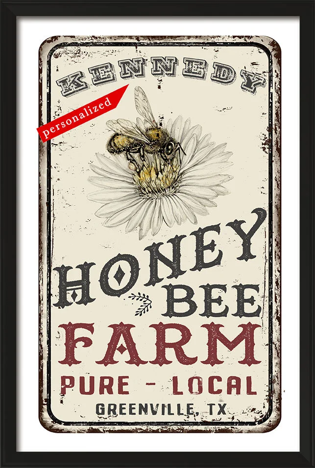 Beehive and Bee Honeybee Honey Queen Bee Home Decor Canvas Wall Art ...