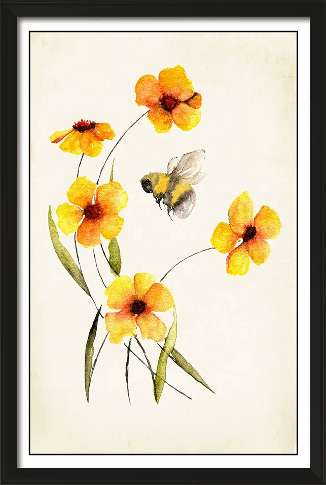 Beehive and Bee Honeybee Honey Queen Bee Home Decor Canvas Wall Art ...