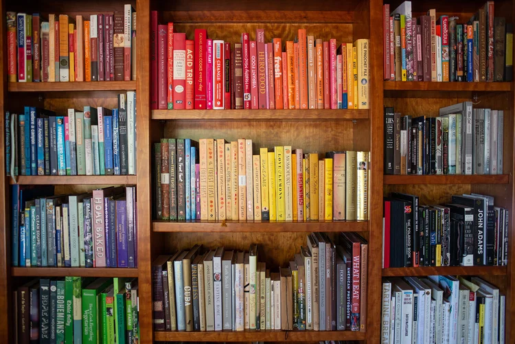 Color-Coded Bookshelf and My Favorite Spring Dress! — The Forest Feast