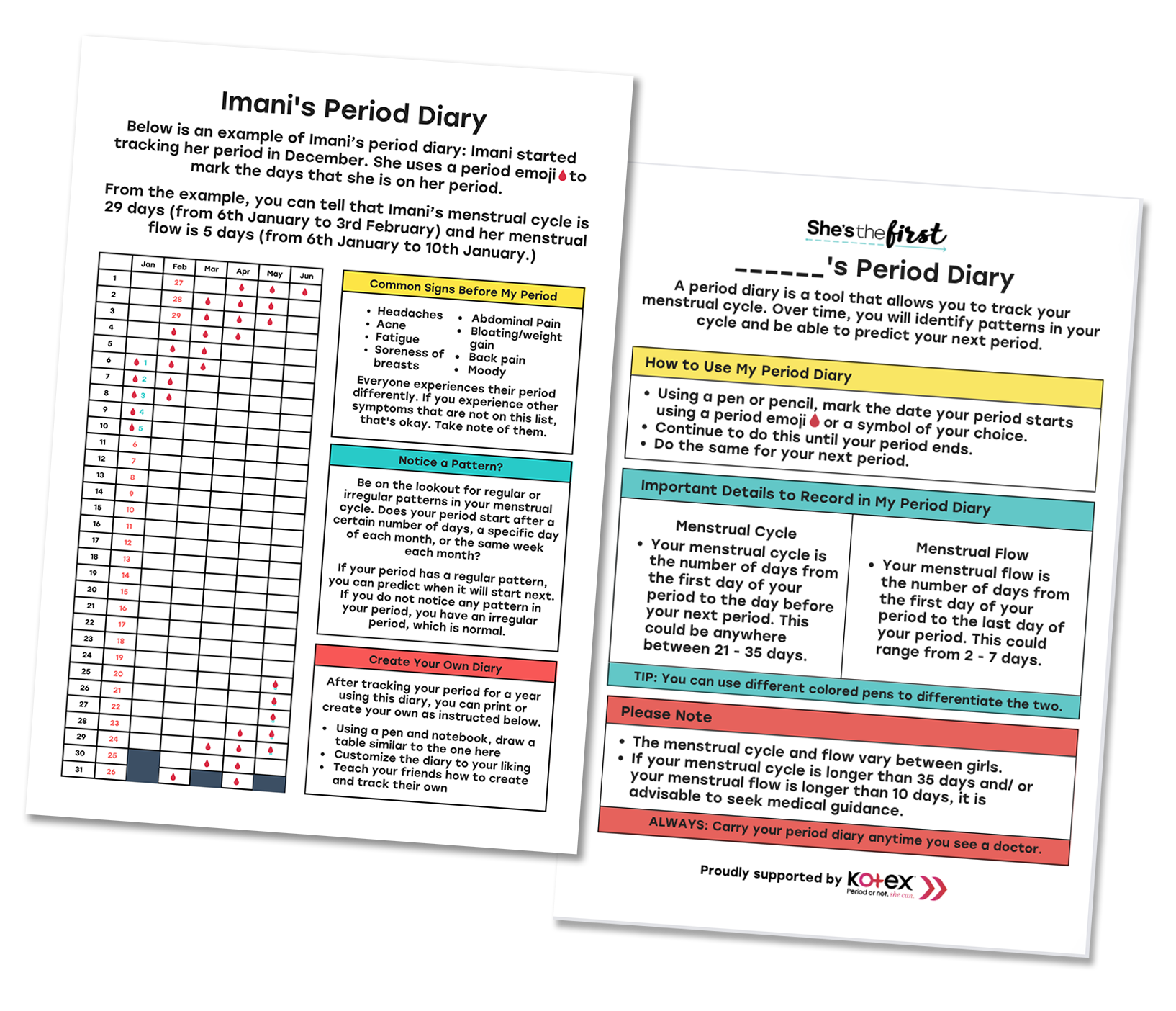 My Period Diary — She's the First