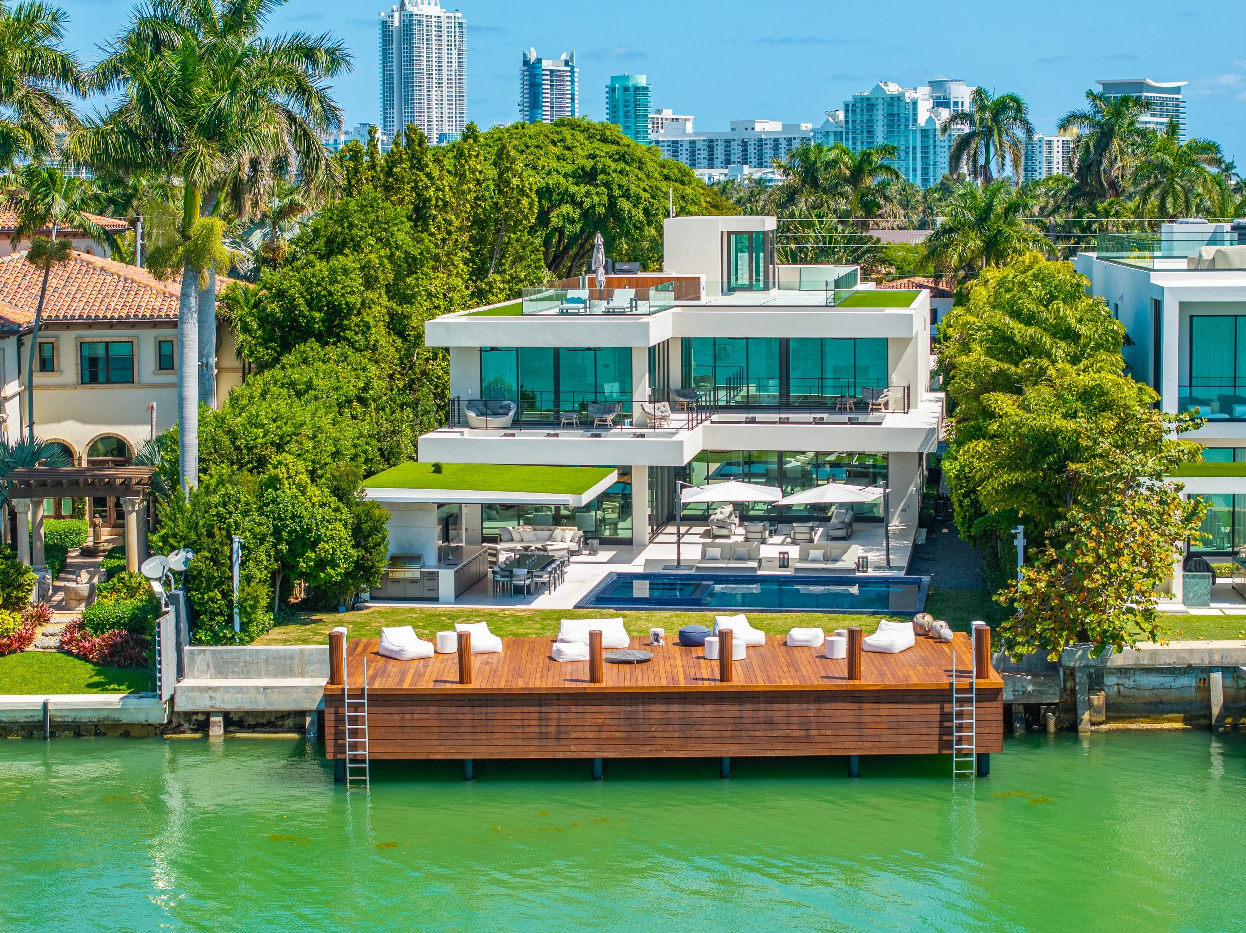Pair of Neighboring Estates On Miami Beach's Iconic North Bay Road ...