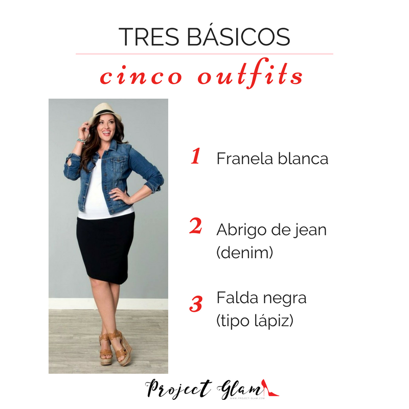 5 outfits con 3 prendas básicas — Project Glam