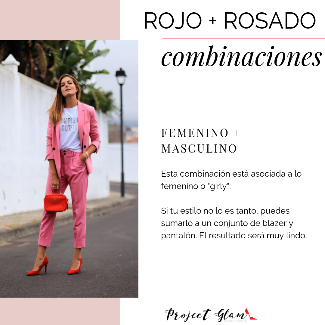 Rosado y rojo: combinación al vestir — Project Glam