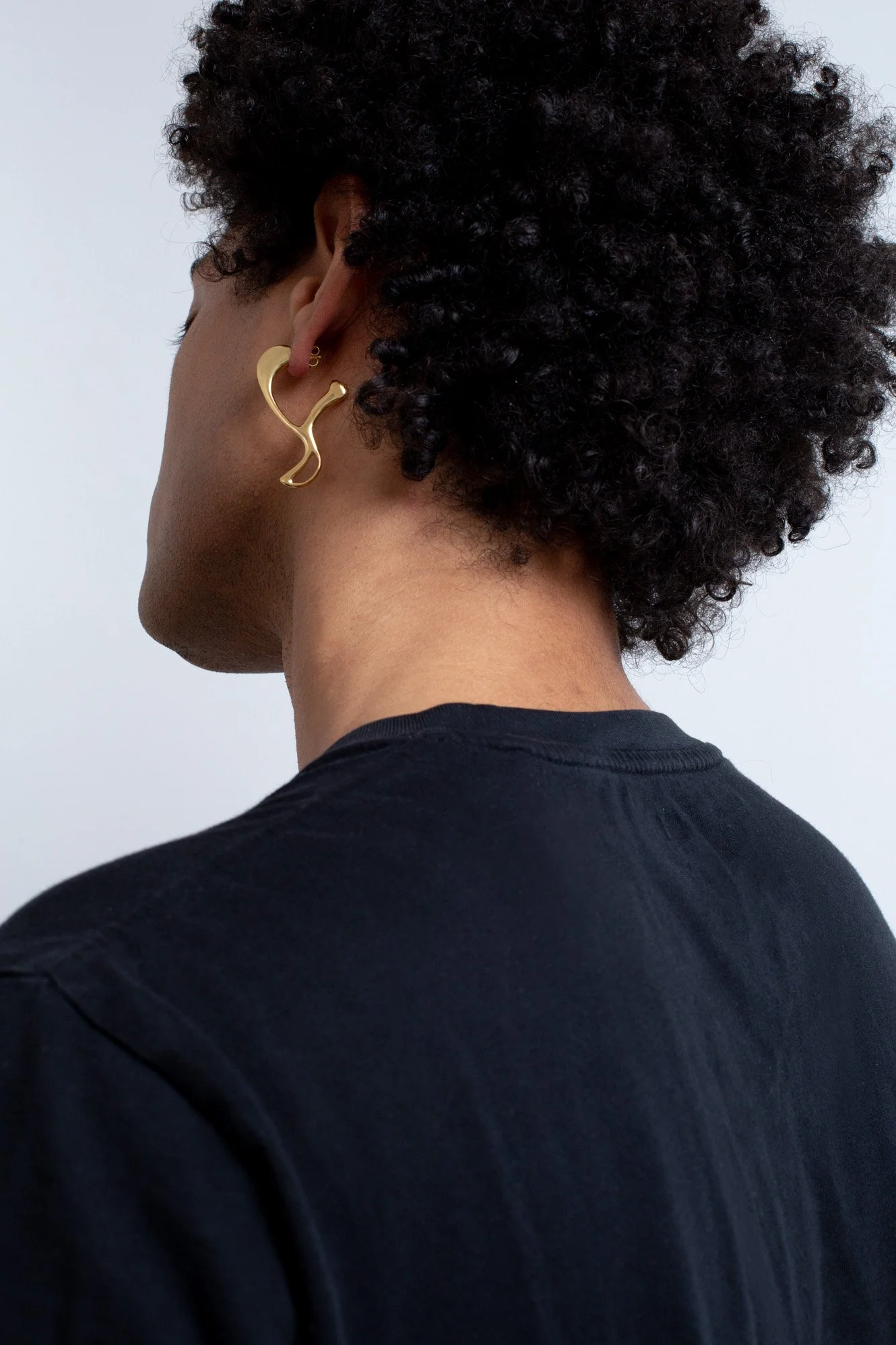 LOGO earring - vermeil