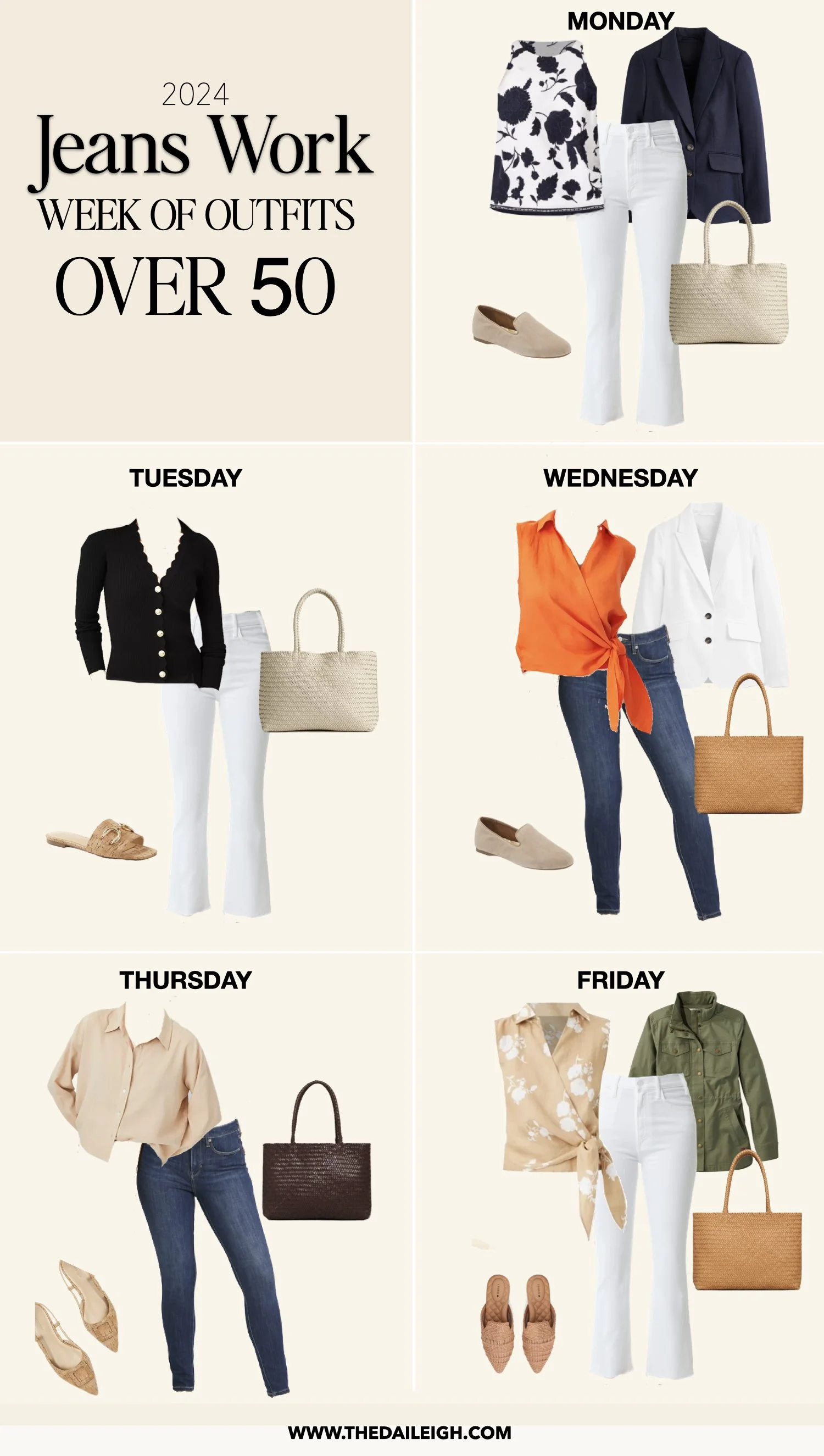 Spring and Summer Work Outfits for Women Over 50 — THE DAILEIGH