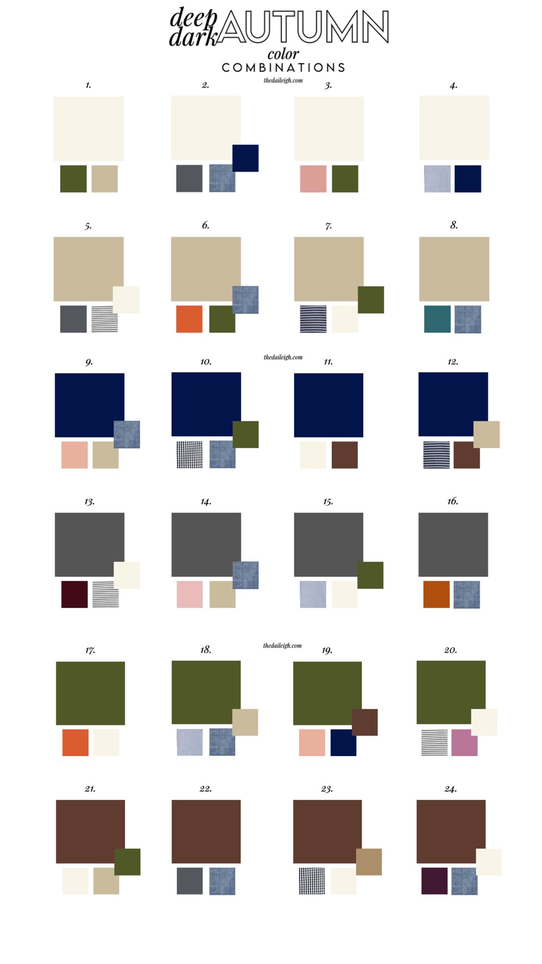 Dark (Deep) Autumn Wardrobe Colors — THE DAILEIGH