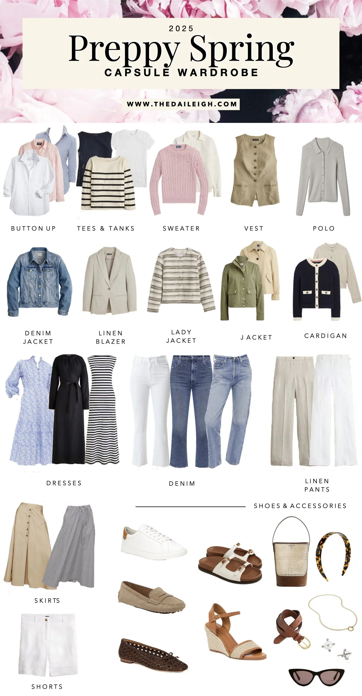 2025 Preppy Spring Capsule Wardrobe — THE DAILEIGH