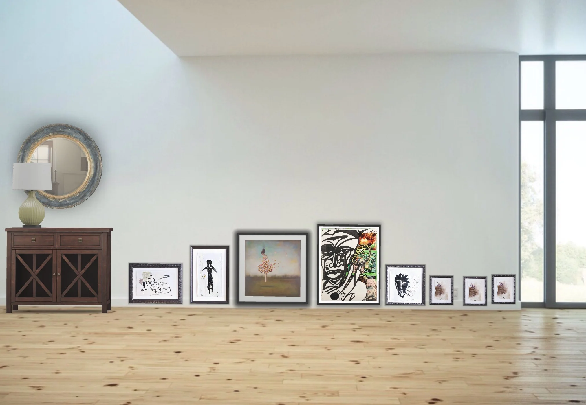 Empty Art Gallery Wall