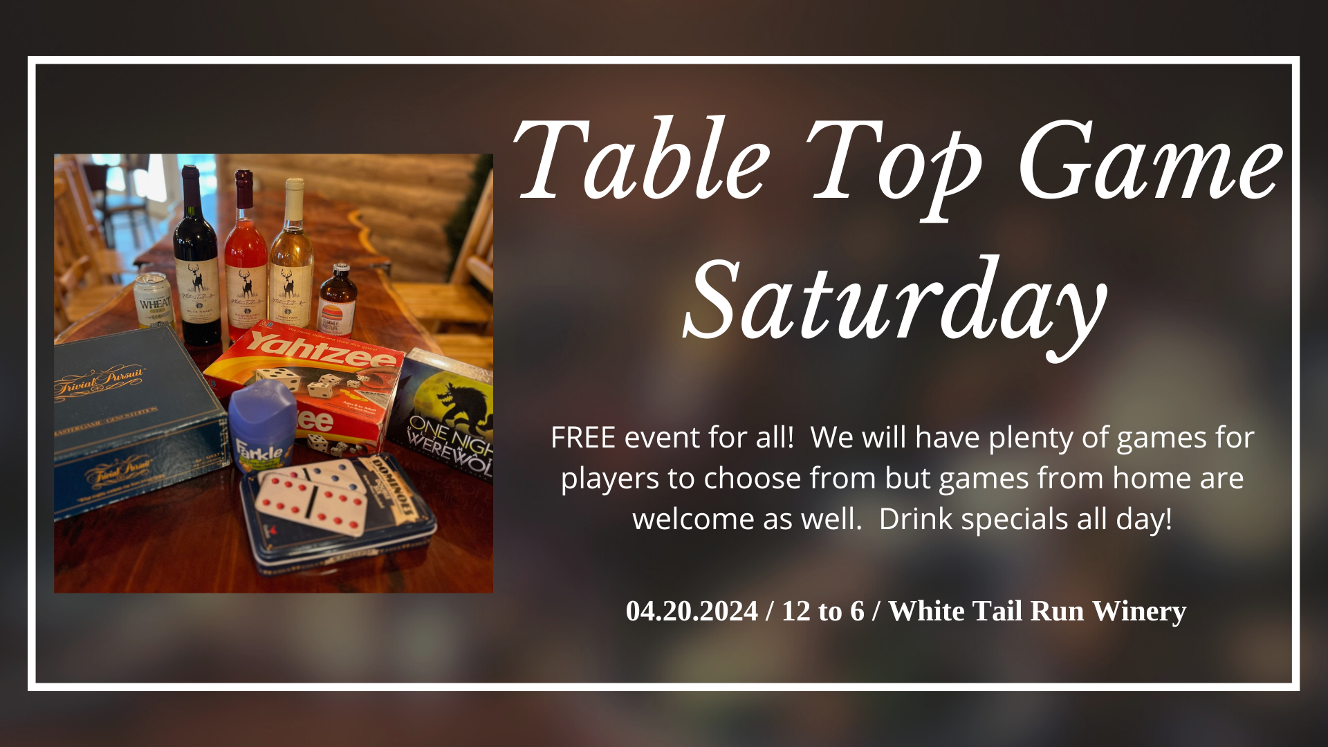 Calendar of Events — White Tail Run Winery