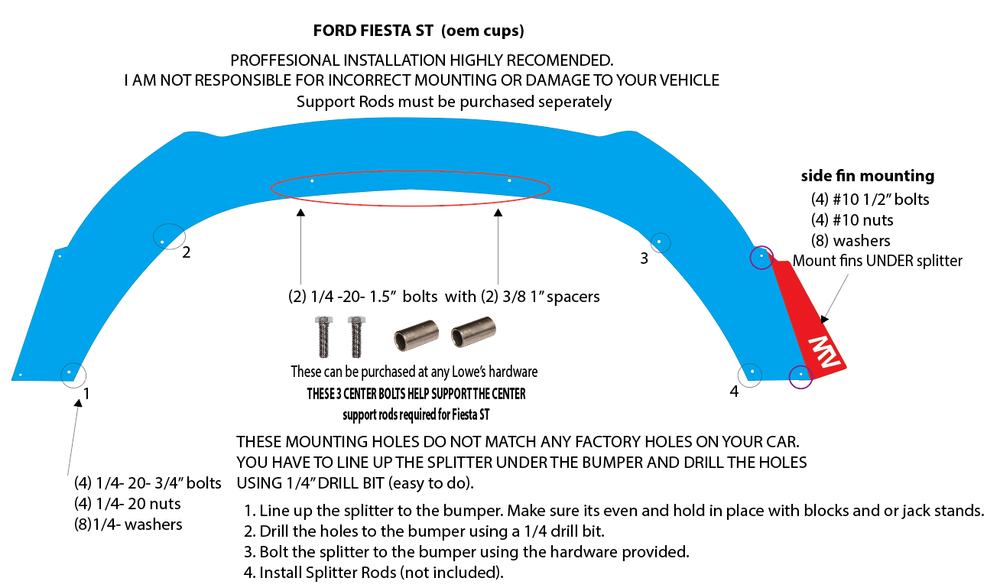 FRONT SPLITTER GUIDES | Enhance Your Ride — VEGA MOTORWORKS