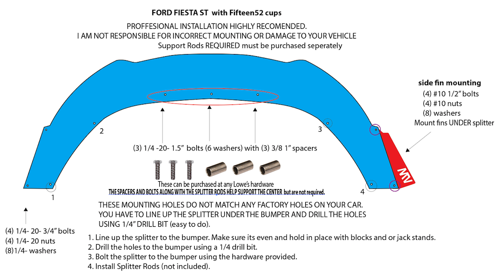 FRONT SPLITTER GUIDES | Enhance Your Ride — VEGA MOTORWORKS