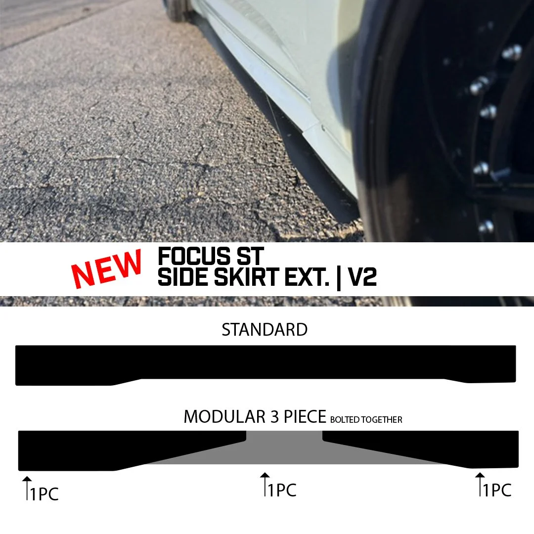 2016+ Focus RS Side Skirt Extensions — VEGA MOTORWORKS