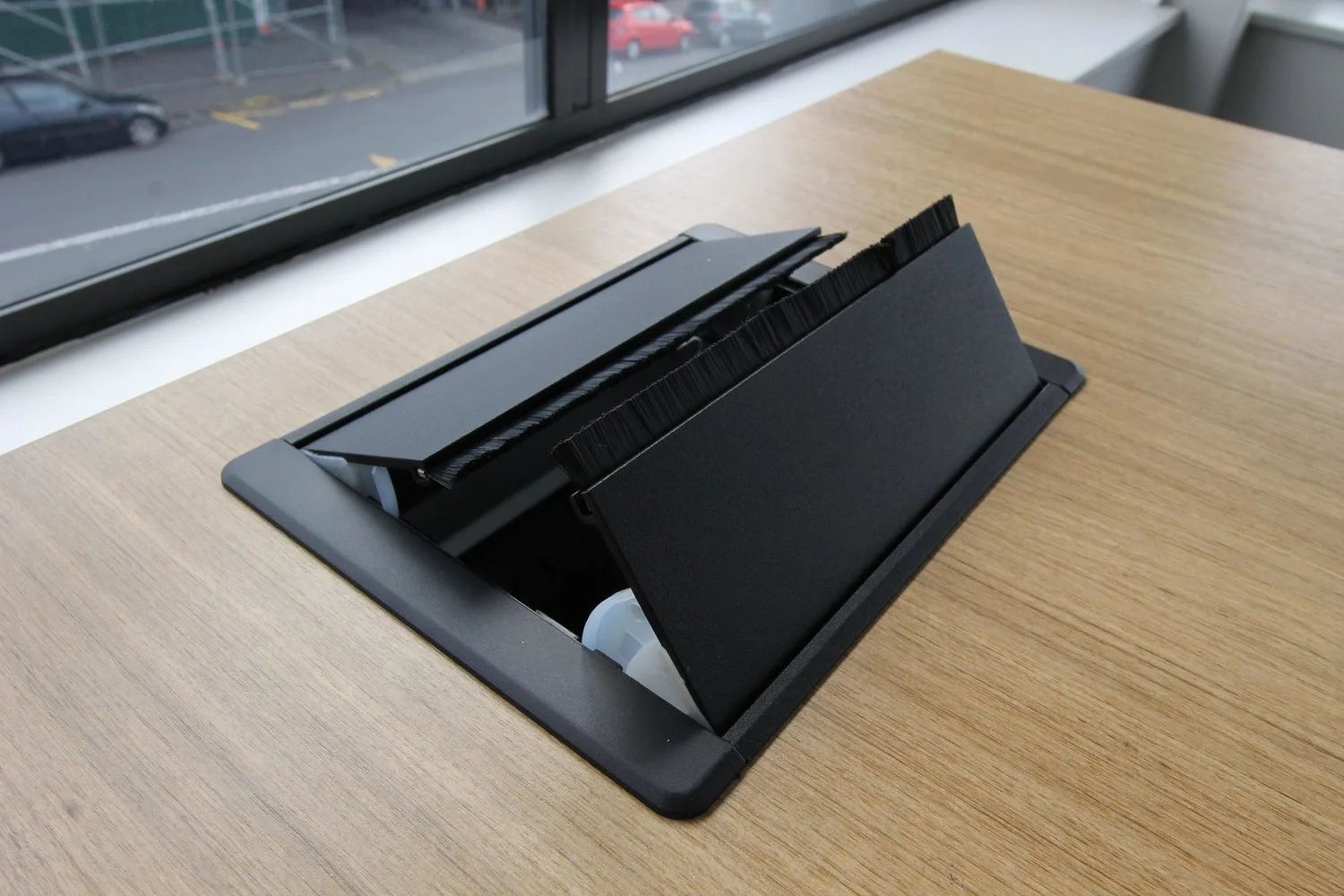 Built-in desk power outlets | SmartSpace Workplace Solutions