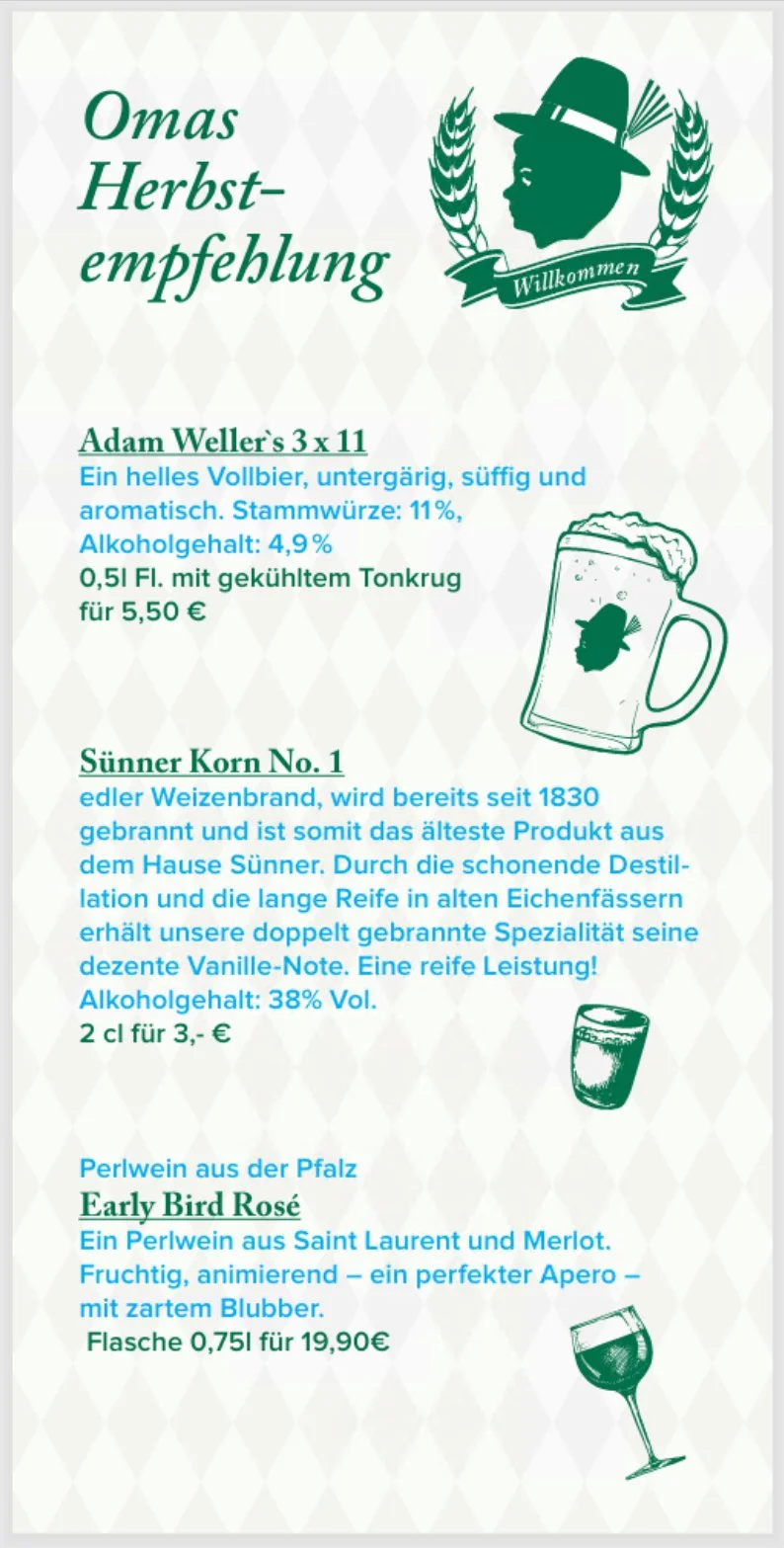 Speisen — Bei Oma Kleinmann