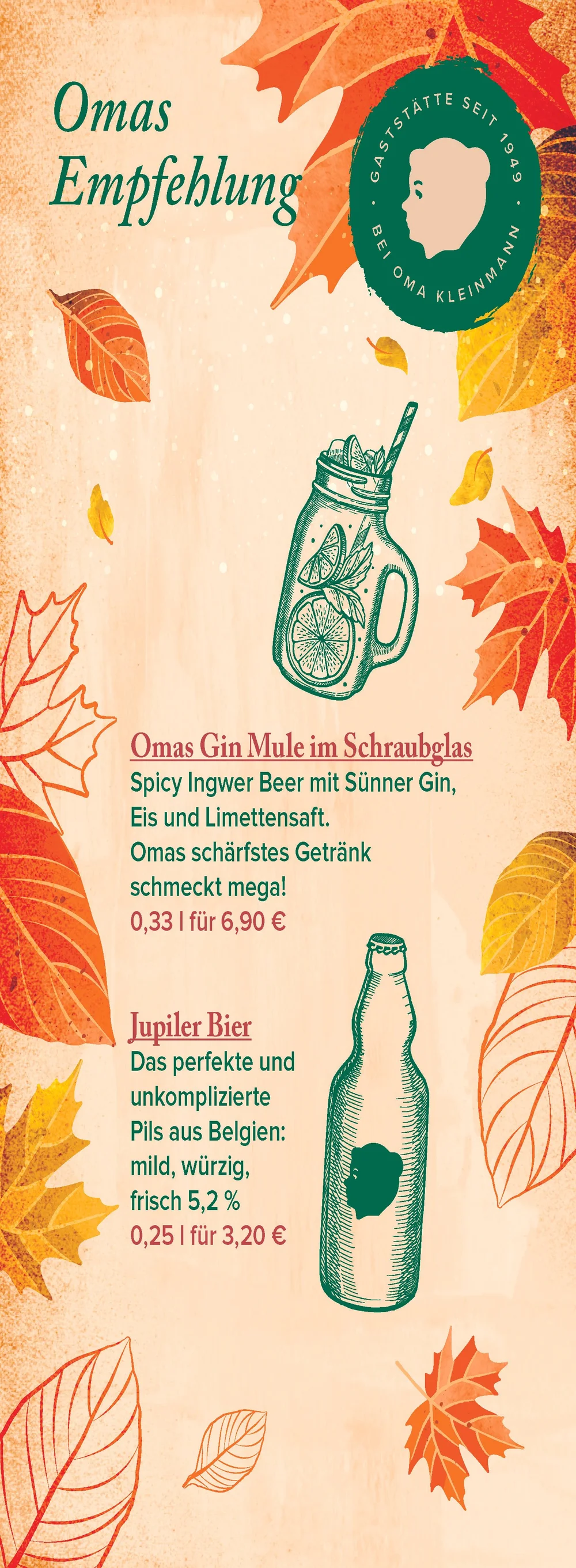 Speisen — Bei Oma Kleinmann