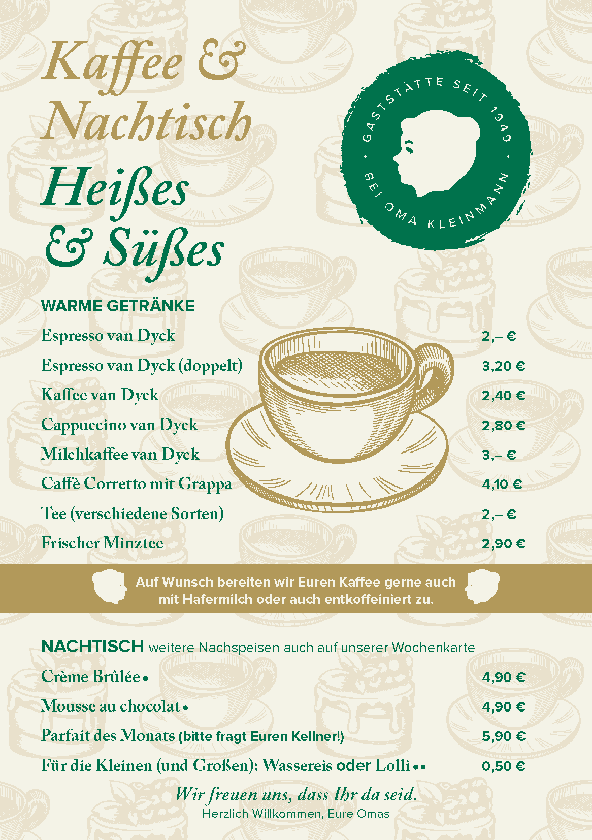 Speisen — Bei Oma Kleinmann