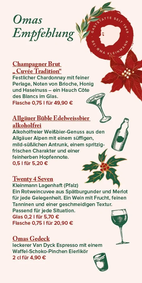 Speisen — Bei Oma Kleinmann