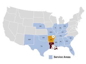 SERVICE AREAS — Bronco Industrial Services